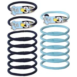 BLUEY Hair Ties Pack Of 15 Official License - Blue