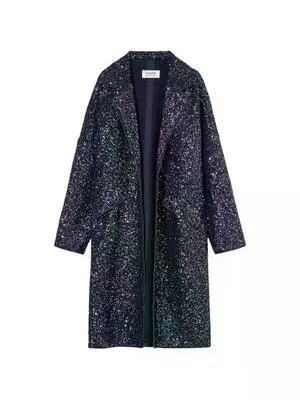 PSOPHIA Sequin-embellished Notch-lapel Coat