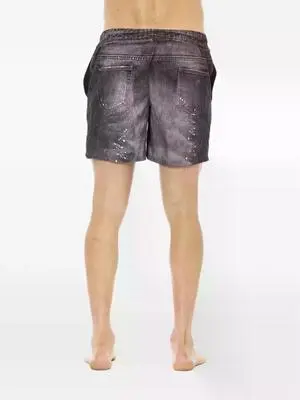 Just Cavalli Denim-print Swim Shorts