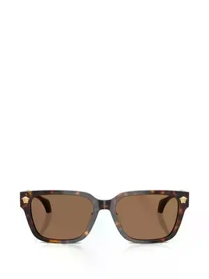 Versace Square Medallion Sunglasses - Brown