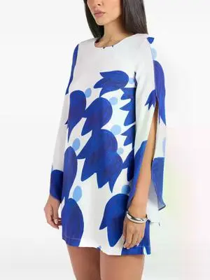 Themis Z Theano Sabra Split-sleeve Mini Dress
