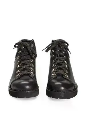 ROBERTO PEPE LUXURY Calfskin Leather Combat Boots