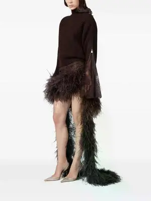 Giuseppe Di Morabito Lace-trim Ribbed-knit Sweater