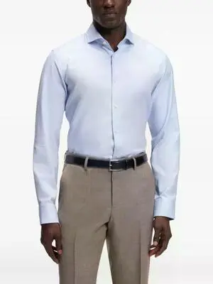 BOSS Micro-patterned Spread-collar Shirt