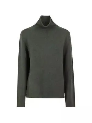 ALLUDE Turtleneck Ribbed Sweater