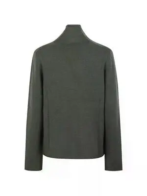 ALLUDE Turtleneck Ribbed Sweater
