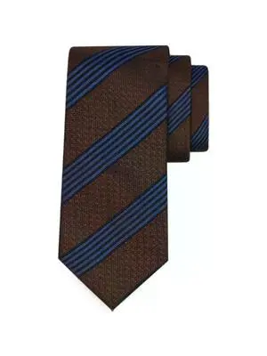 FERRAGAMO Regimental Gancini Silk Jacquard Tie