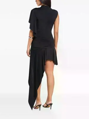DE LA VALI Titan Asymmetric-hem Ruched Mini Dress