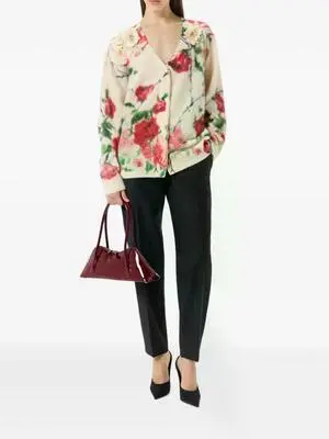 Blumarine Floral-print Sequin-embellished Sweater
