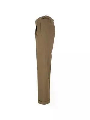 BERWICH Pleated Turn-up Straight-leg Trousers