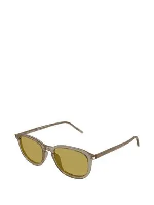 Saint Laurent Round-frame Sunglasses - Neutrals