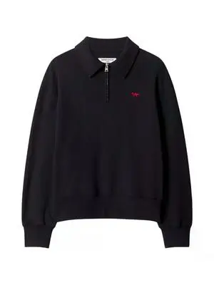 Maison Kitsuné Profile Fox Half-zipped Sweatshirt - Black