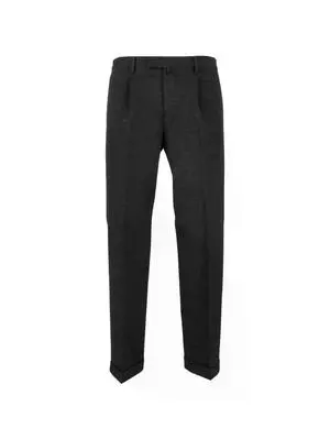 BRIGLIA 1949 Pleated Turn-up Trousers - Grey