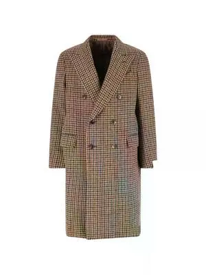 Caruso Double-breasted Wool Coat - Neutrals