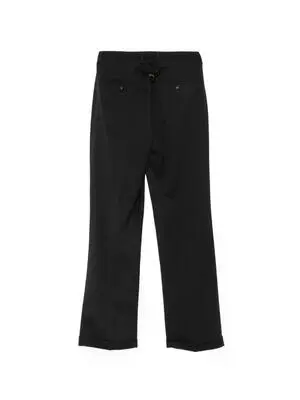 Seventy Buckle-detail Pressed-crease Trousers - Black
