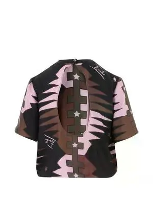 Emilio Pucci Valdimontone-print Silk Top