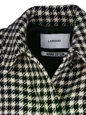 LARDINI Houndstooth-pattern Belted Coat