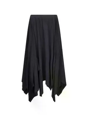 Yohji Yamamoto Draped Asymmetric Maxi Skirt