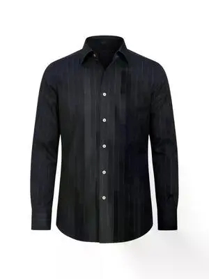 FRANZESE COLLECTION Pinstripe-pattern Long-sleeve Shirt - Blue