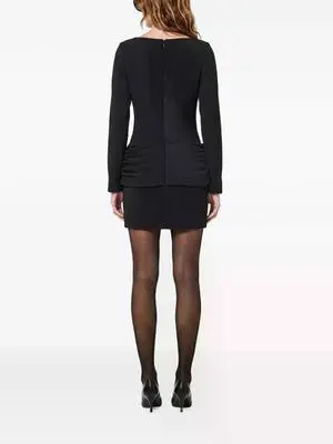 NICHOLAS Ruched Long-sleeves Mini Dress