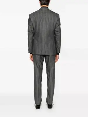 Corneliani Herringbone Double-breasted Suit