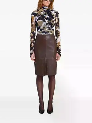 NICHOLAS Abstract-print Ruched Top