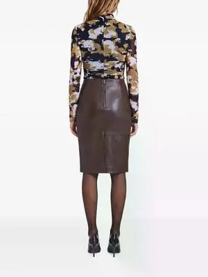 NICHOLAS Abstract-print Ruched Top