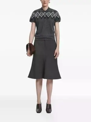 JNBY Geometric-jacquard Polo-collar Sweater