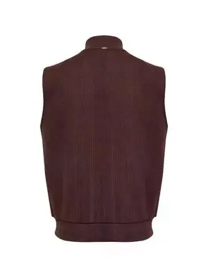 Herno Zip-up Ribbed-knit Gilet