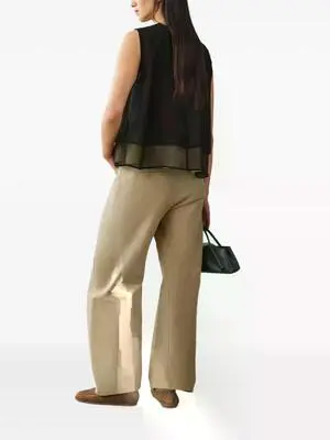 LESS Double-layer Blouse - Black