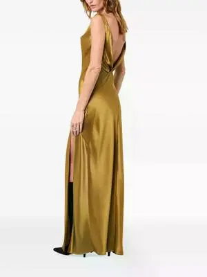 NICHOLAS Cowl-neck Panelled Gown