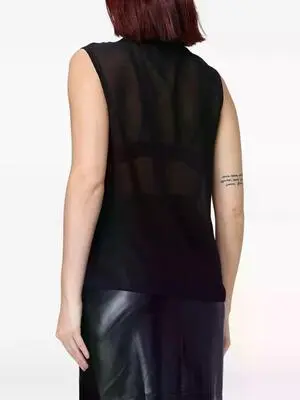 HANITA Brooch-detail Sleeveless Top