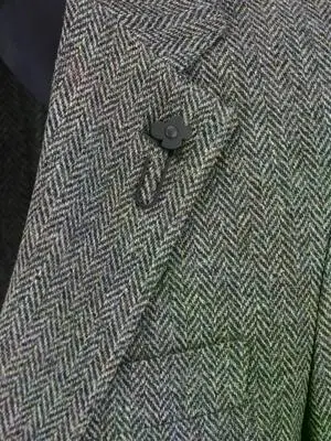 LARDINI X Sugar Herringbone-knit Notch-lapel Jacket