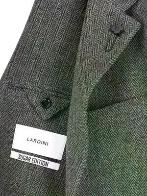 LARDINI X Sugar Herringbone-knit Notch-lapel Jacket