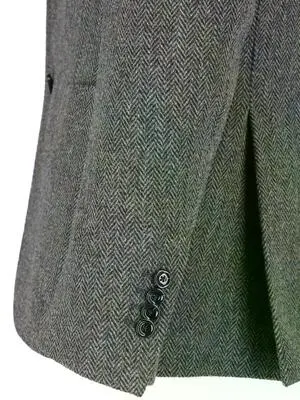 LARDINI X Sugar Herringbone-knit Notch-lapel Jacket