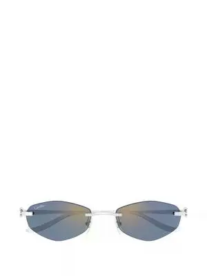 Cartier Geometric-frame Sunglasses - Silver