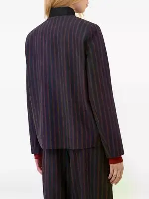 OTTOD'AME Vertical-stripe Single-breasted Jacket