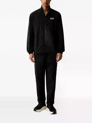 EA7 Logo-print Zip-up Tracksuit - Black