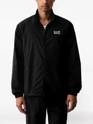 EA7 Logo-print Zip-up Tracksuit - Black