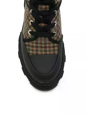 GANNI Check-pattern Lug-sole Boots