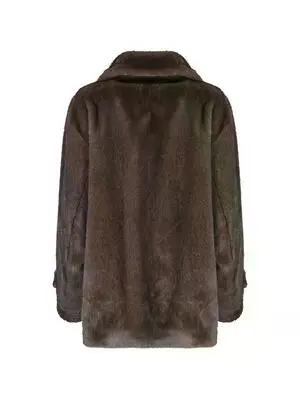 SWORD 6644 Double-breasted Faux-fur Jacket