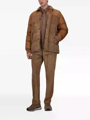 Herno Corduroy-panelled Padded Jacket