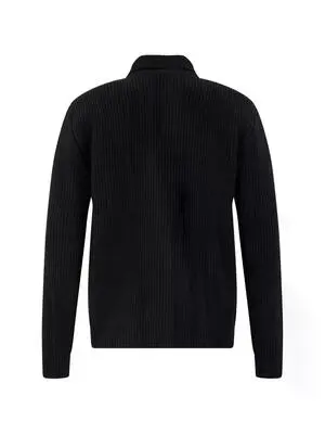 SLOWEAR Ribbed-knit Button-up Cardigan