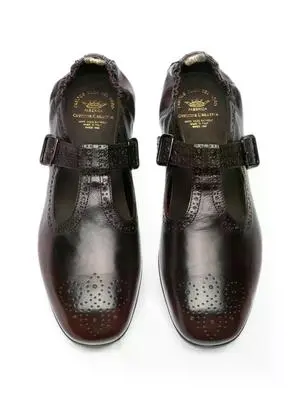 Officine Creative T-bar Perforated Buckle-fastening Ballet Flats