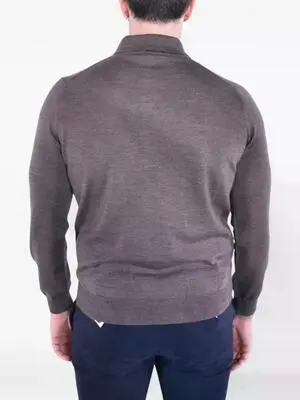 KANGRA Fine-knit Long-sleeved Polo Shirt
