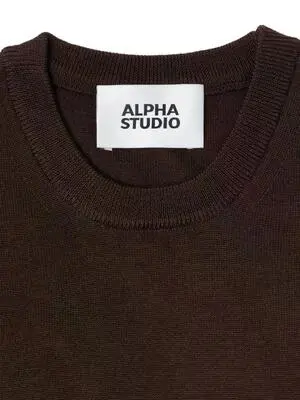 Alpha Studio Crew-neck Wool Sweater