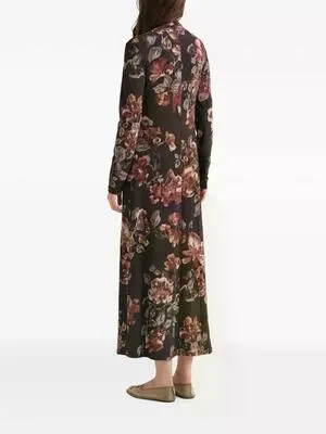 Malìparmi Frosted Blossom Turtleneck Shift Maxidress