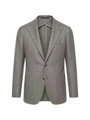 Tagliatore Single-breasted Wool Blazer - Grey