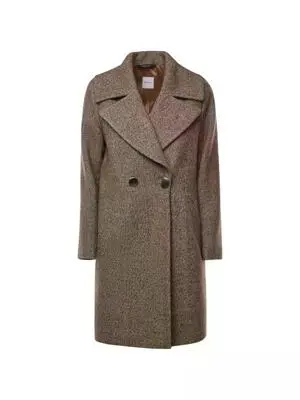 ALISHEVA Herringbone Double-breasted Coat