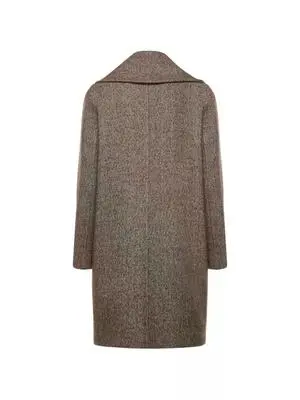 ALISHEVA Herringbone Double-breasted Coat